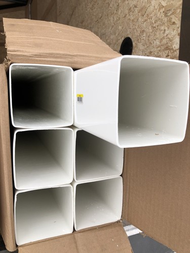 (BOX OF 6) Vinyl PVC 4" x 4" Deck Post Sleeves Covers 50” Tall WHITE | eBay