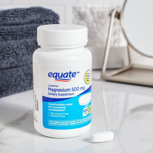 EQUATE Laxative Magnesium Dietary Supplement 500 MG Exp 05/2022 for ...
