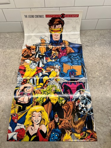 X-MEN MUTANT GENESIS POSTER 1991 MARVEL COMICS PROMO WOLVERINE ROGUE ...