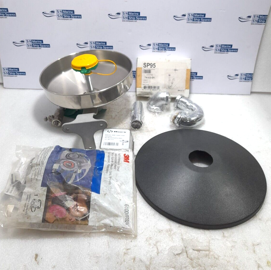 Haws 7360BT-7460BT Axion Wall Mounted Eye/Face Wash SP95 Trap 1-½ Satin ...