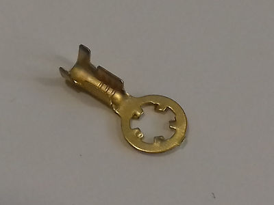 NON INSULATED 5mm (5.3mm) BRASS LOCKING TOOTH RING EARTH TERMINAL ...