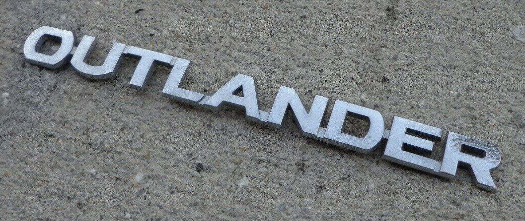 Mitsubishi Outlander emblem badge decal logo script OEM Factory Genuine ...