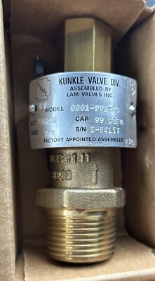KUNKLE VALVE 0001-D01-KC 3/4" Cap 99 SCFM C10 Set 55psi Relief Valve ...
