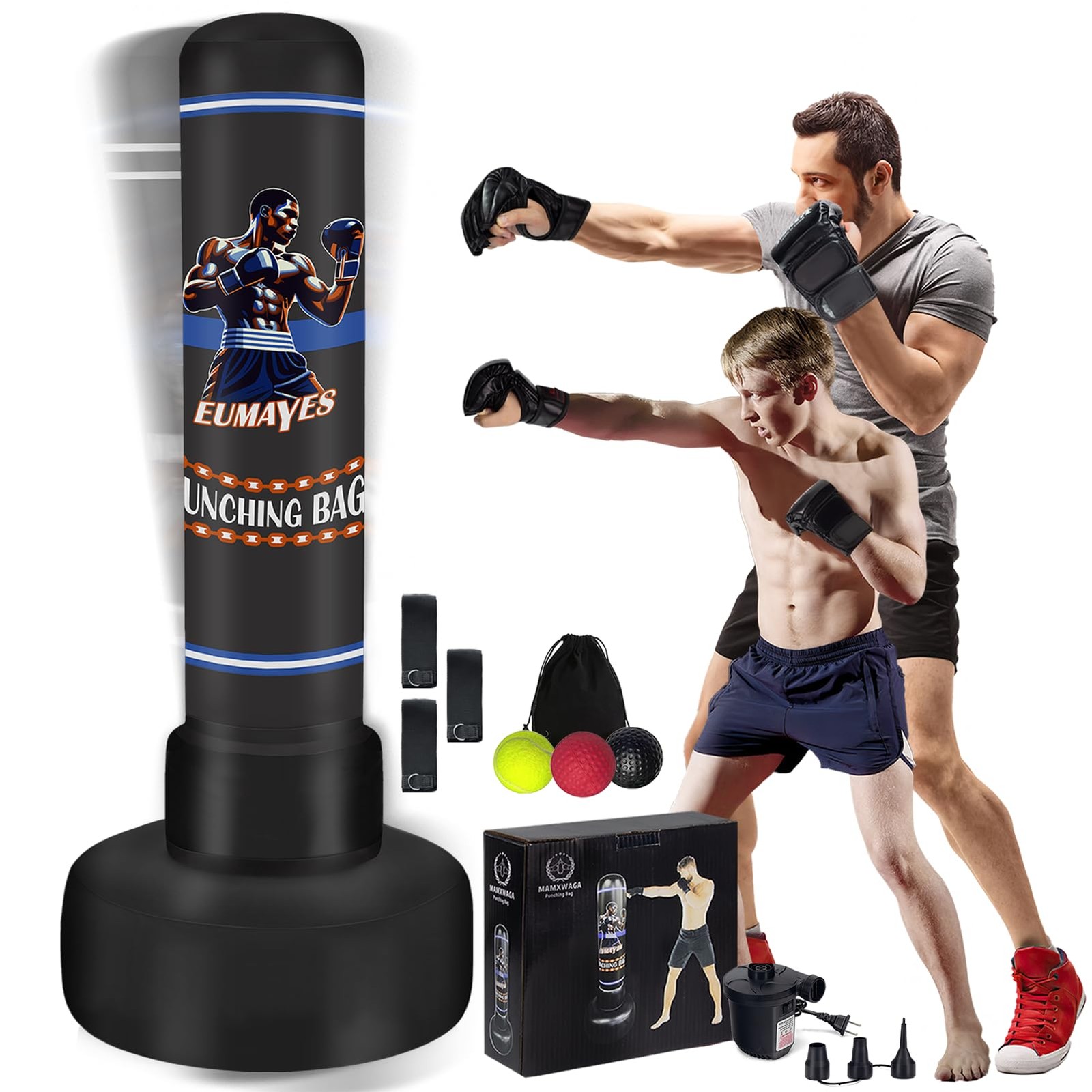 Freestanding Punching Bag for Adults Teens, 71 Heavy Punching Bag with ...