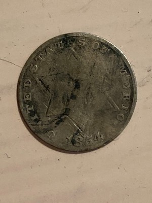 1854 Three Cent Piece Silver Trime 3c Coin | eBay