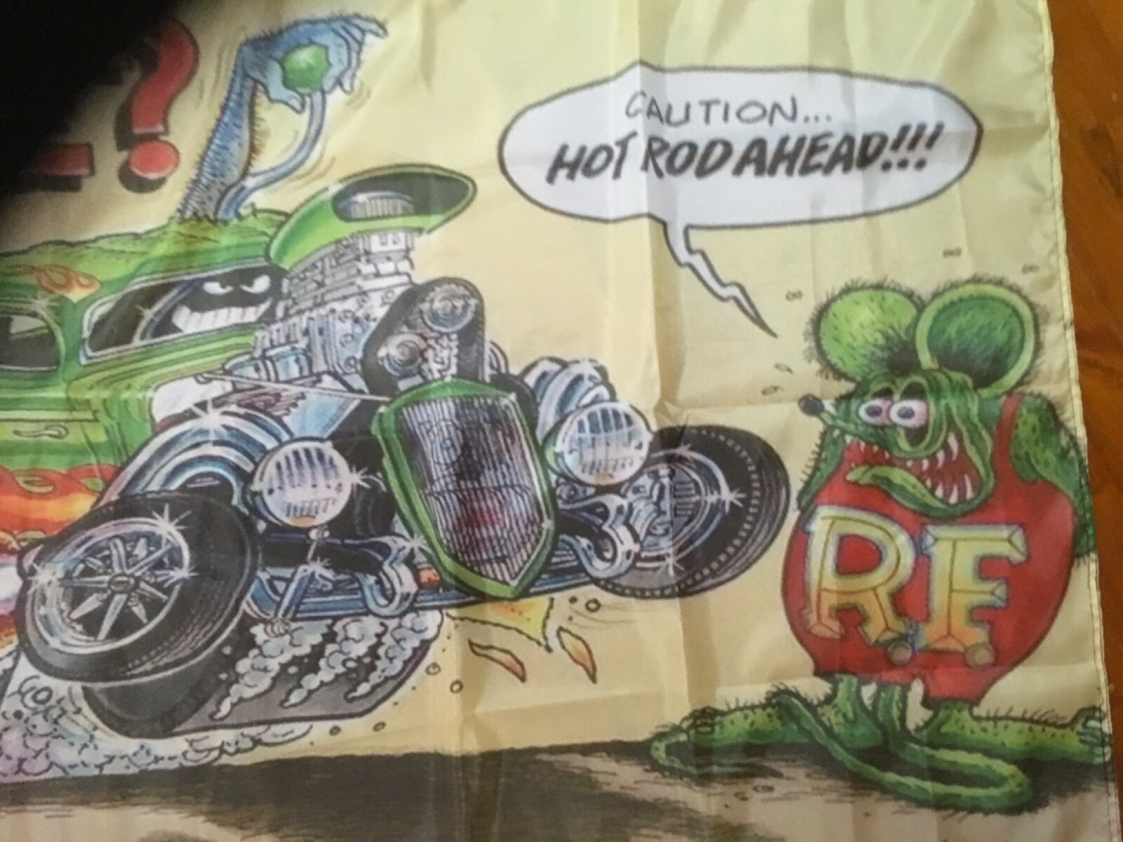 5x3 ft AUS SELLER PRE OWNED Rat fink drag racer man cave wall hanging ...