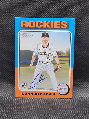 2024 Topps Heritage High Number CONNOR KAISER real one auto RC Colorado ...
