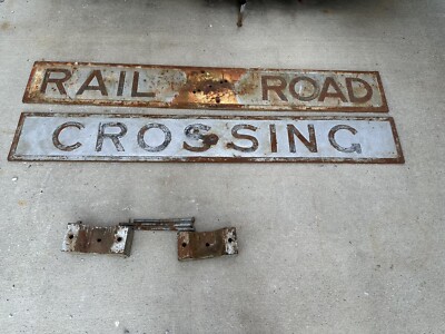 EARLY 1900’s Vintage RAILROAD CROSSING Sign CAST IRON CROSSBUCK 6 ...