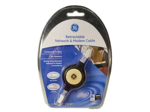 GE 6 Feet 2 in 1 Retractable Network Cable - 98754 30878987547| eBay