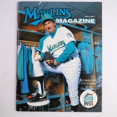 Florida Marlins Magazine 1993 Vol 1 Edition 2 Inaugural Year | eBay ...