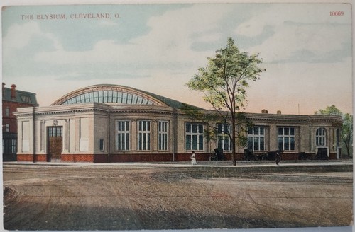Vintage Postcard The Elysium Ice Skating Rink Cleveland Ohio Dirt Road ...