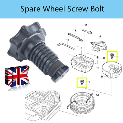 Spare Wheel Tire Hold Fixing Mounting Screw Bolt For AUDI VW Seat SKODA ...