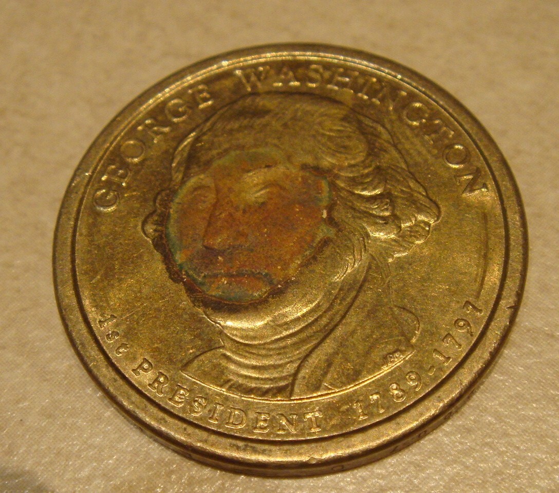 One dollar coin George Washington 1789 1797 Defect Error RARE RARE | eBay