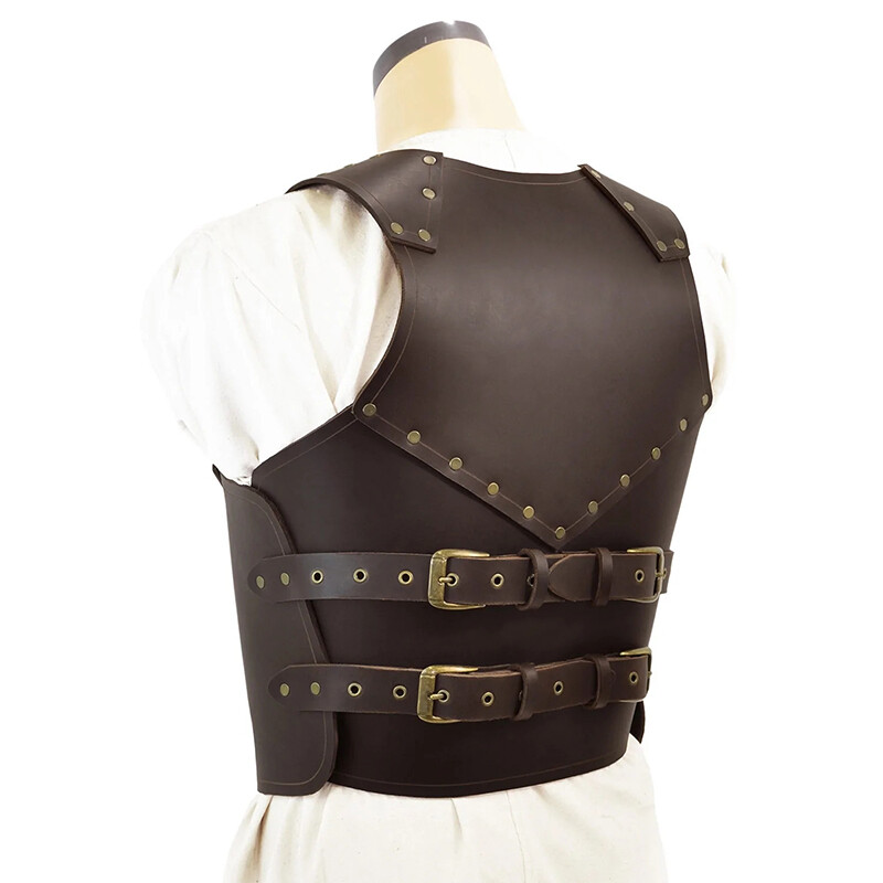 PU Leather Medieval Warrior Chest Armor Costume Armor Chest Vest ...