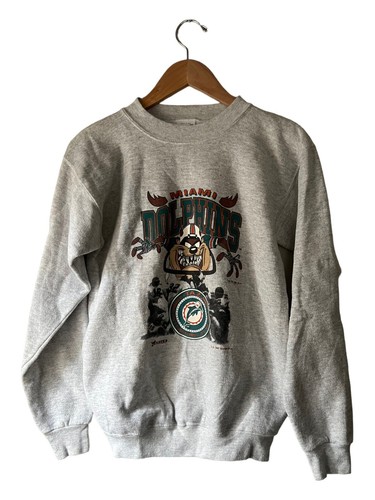 Vtg 1993 Artex Looney Tunes Taz Miami Dolphins NFL Crewneck Sweatshirt ...