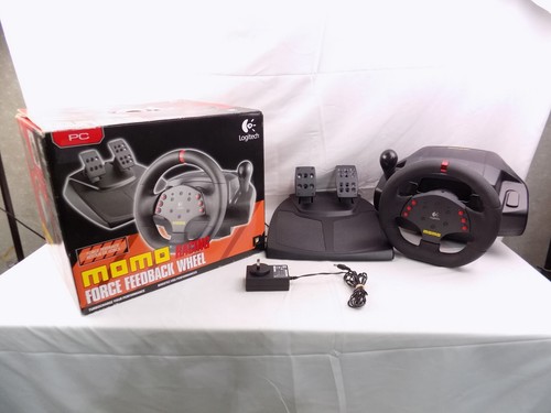 Boxed Logitech PC Momo Racing Force Feedback Wheel and Pedals | eBay