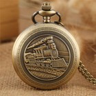 Steampunk Unique Train Design Quartz Pocket Watch Necklace Gifts for ...