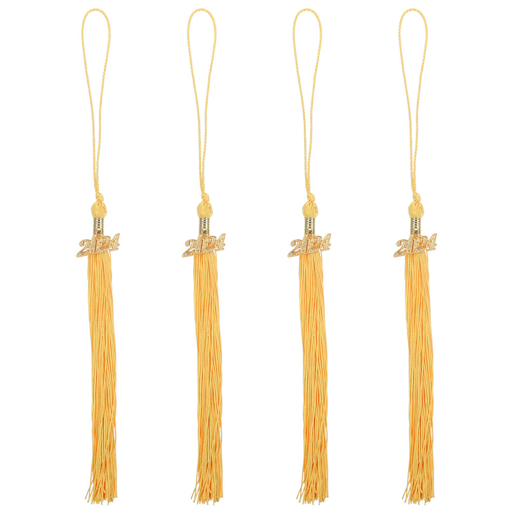 4 Pcs Red Metal Graduation Cap Tassels 2024 Charms Decorations | eBay
