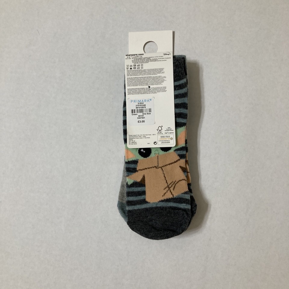 Primark Baby Yoda Womens Socks Set Grogu Mandalorian Star Wars US 6-10 ...