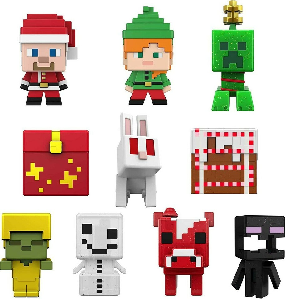 Mattel 2021 Minecraft Christmas Holiday Advent Calendar 12 Figures IN ...