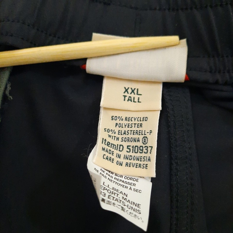 LL Bean Multisport Pants Black Sz XXL 2XL Tall Long Lightweight Hiking ...