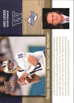 2011 Sweet Spot Todd McShay Scouting Report #TM7 Jake Locker | eBay
