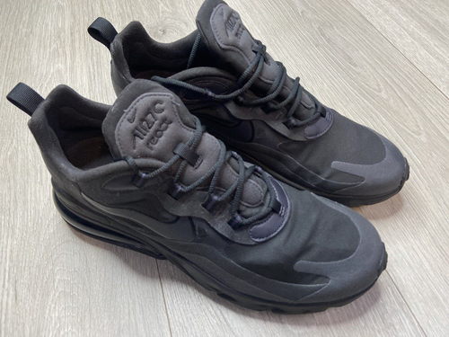 Nike Shoes Air Max 270 React Men 10 Triple Black Oil Grey Train Run ...