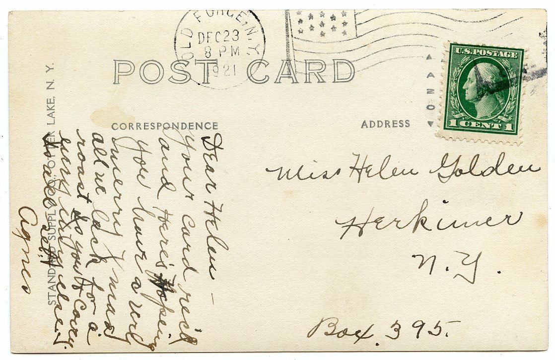 RPPC NY Adirondacks Little Moose Lodge Interior ALC Adirondack League ...