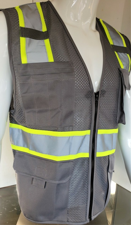 Two Tone High Visibility Reflective Safety Vest in various colors (X ...