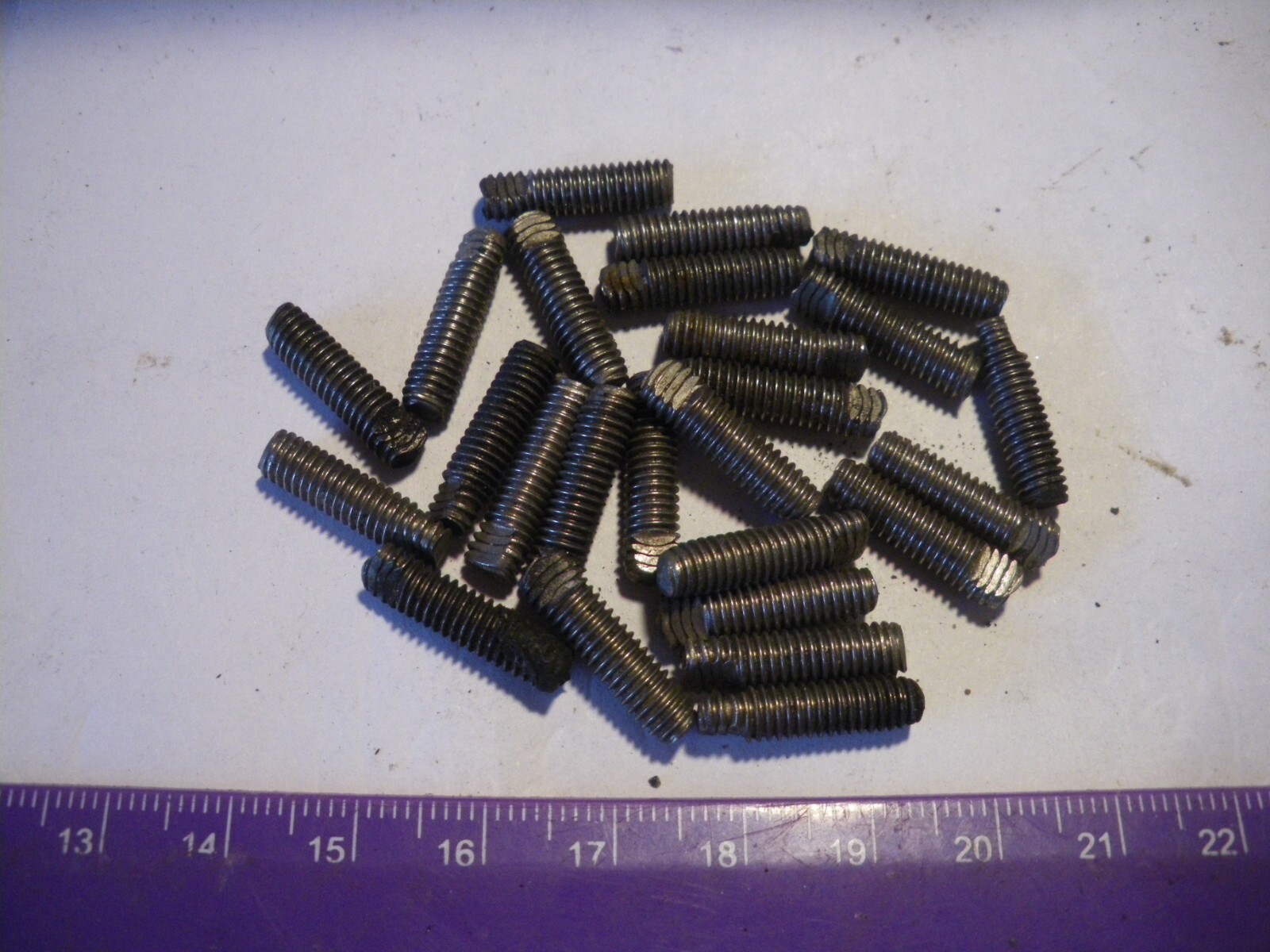 25 steel bolts, pins cast iron stitching repair, stud, 3/16 BSF heads ...