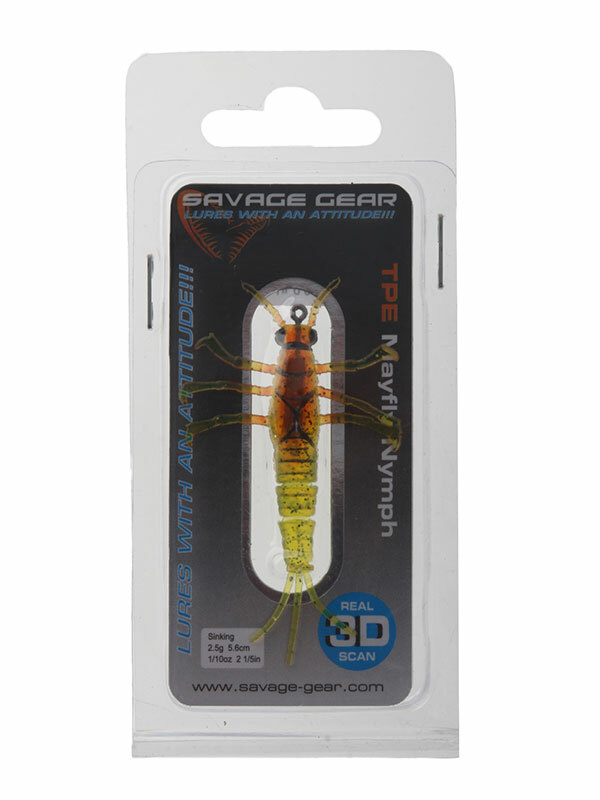 Savage Gear 3D Mayfly Nymph Soft Bait Lure 5cm Olive | eBay