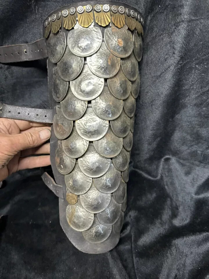 Scale Mail Shin Guards Leather Metal Armor Festival Medieval Dragon ...