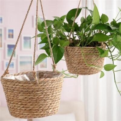 Macrame Jute Hanging Planter El Woven Design for Indoor & Outdoor | eBay