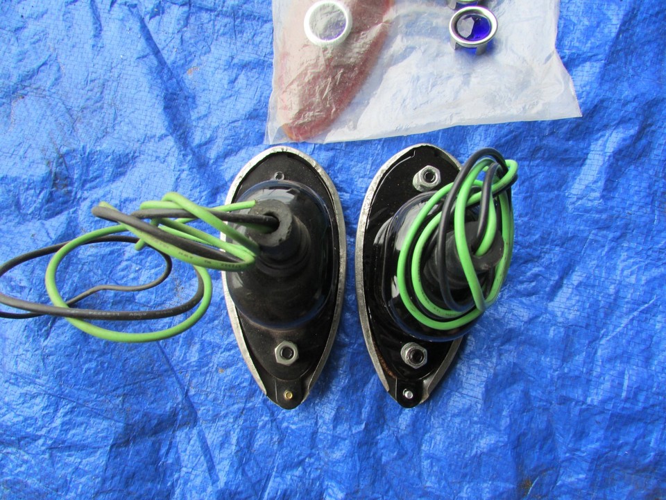 Ford Hot Rat Street Rod Custom Car Truck Blue Dot Tail Lamp Light ...