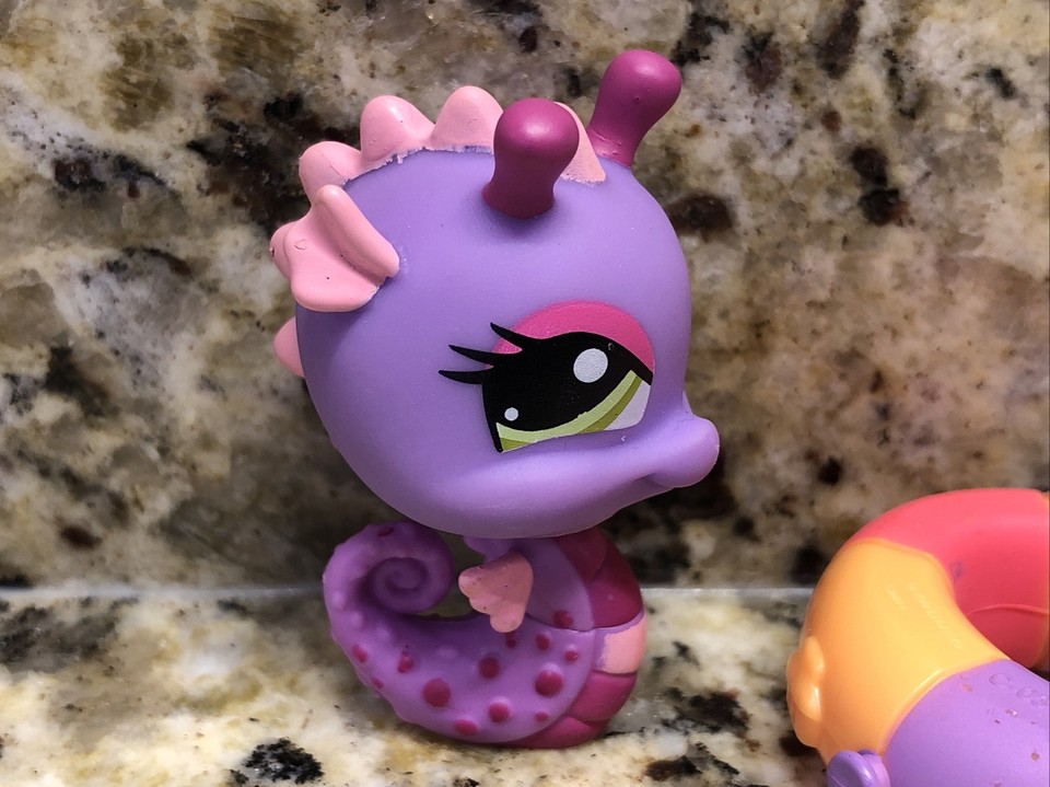 Littlest Pet Shop LPS #1314 Seahorse & #1315 Fish With Ring Preowned | eBay