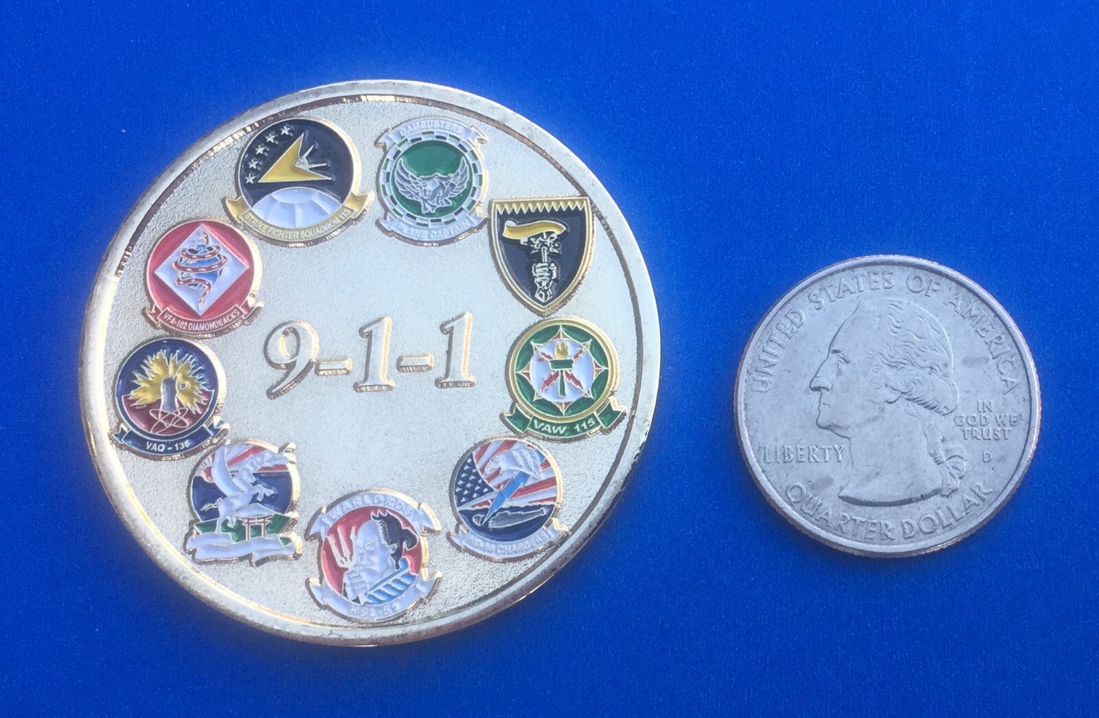 US NAVY CHALLENGE COIN - CARRIER AIR WING 5 (CVW-5) "TEAM BADMAN ...