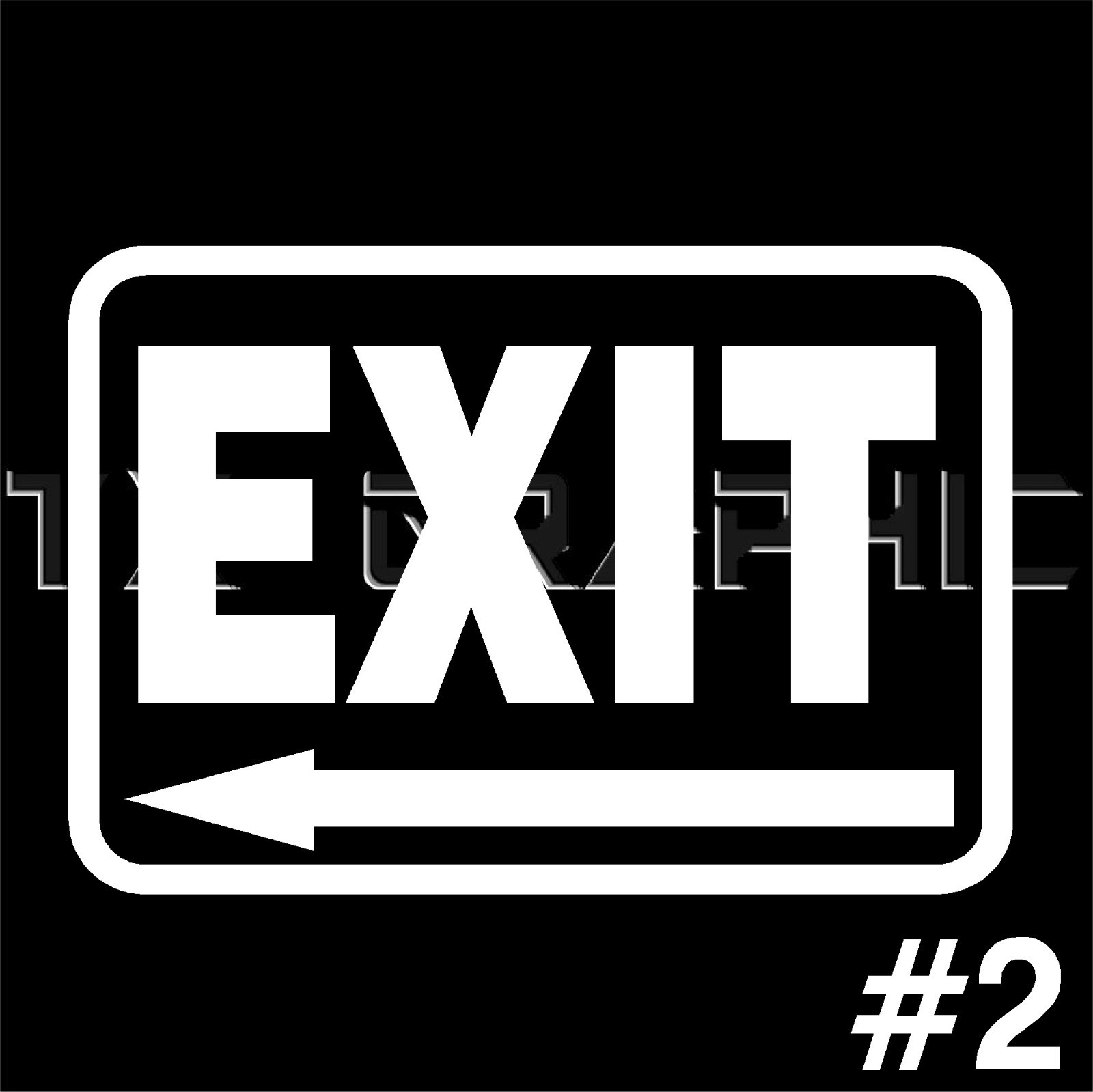 EXIT SIGN DECAL VINYL STICKER WINDOW WALL LEFT OR RIGHT ARROW | eBay