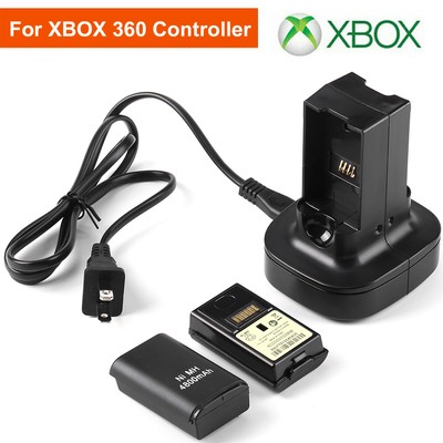 2 Battery Pack For Microsoft Xbox 360 Wireless Controller & Charger ...
