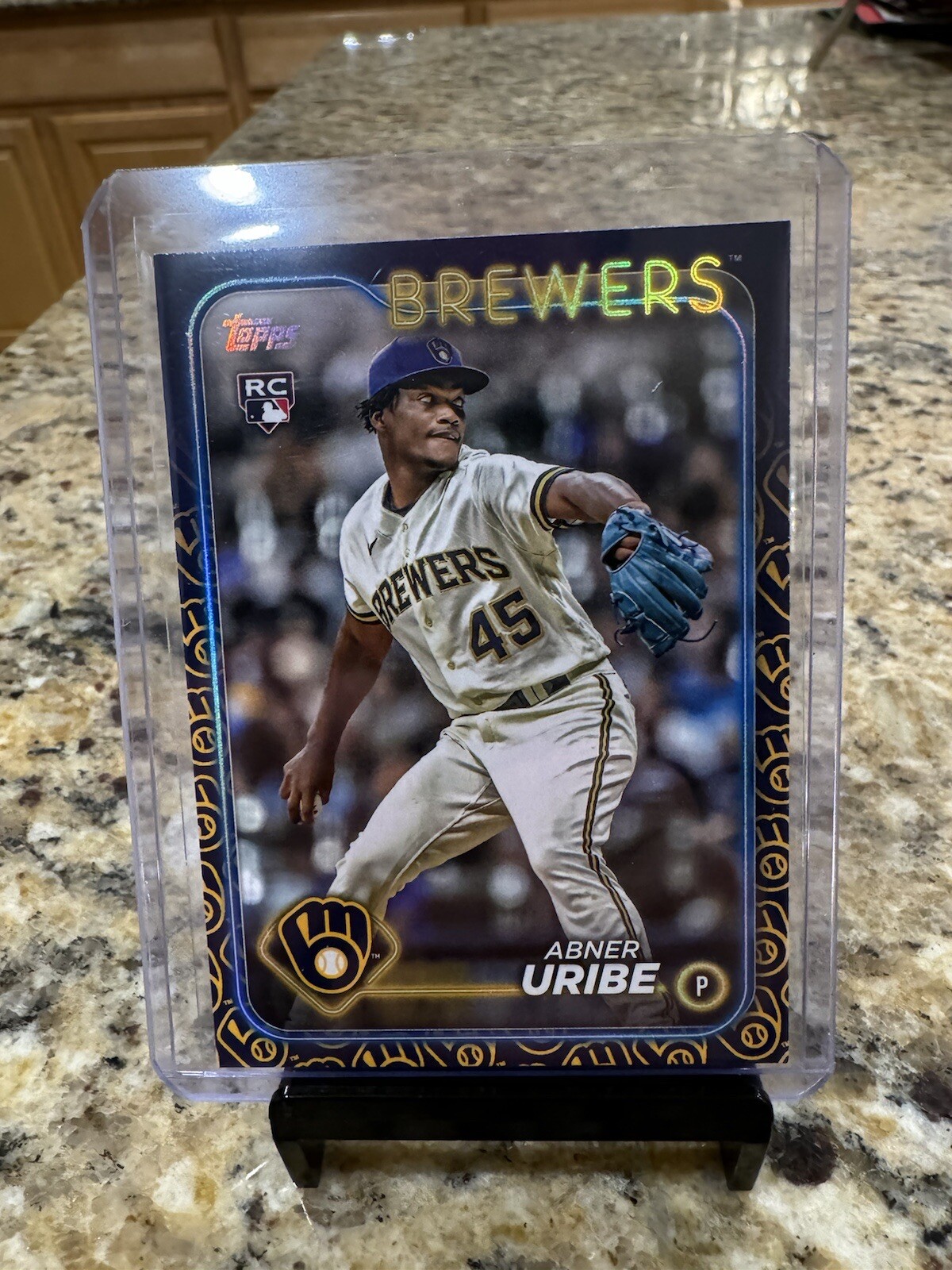 Abner Uribe Brewers 2024 Topps Series 1 Team Color Border Variation ...