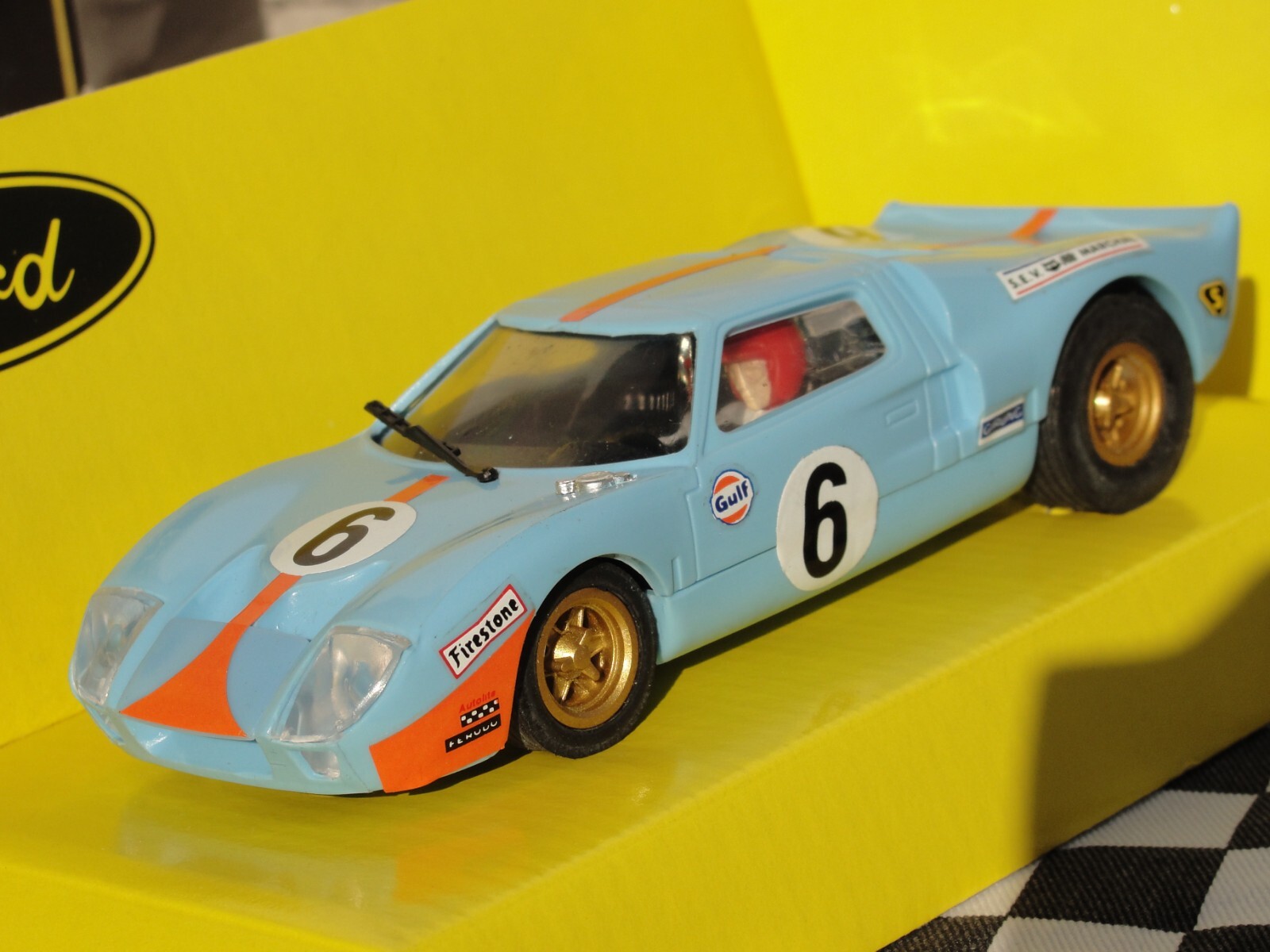 SCX SPANISH VINTAGE FORD GT40 GULF #6 83940.20 1:32 SLOT NEW OLD STOCK ...