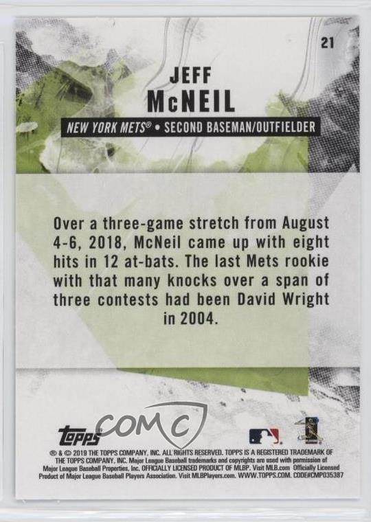 2019 Topps Fire Jeff McNeil #21 1h31 | eBay