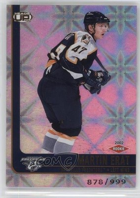 2001-02 Pacific Heads Up Rookie /999 Martin Erat #110 Rookie RC | eBay