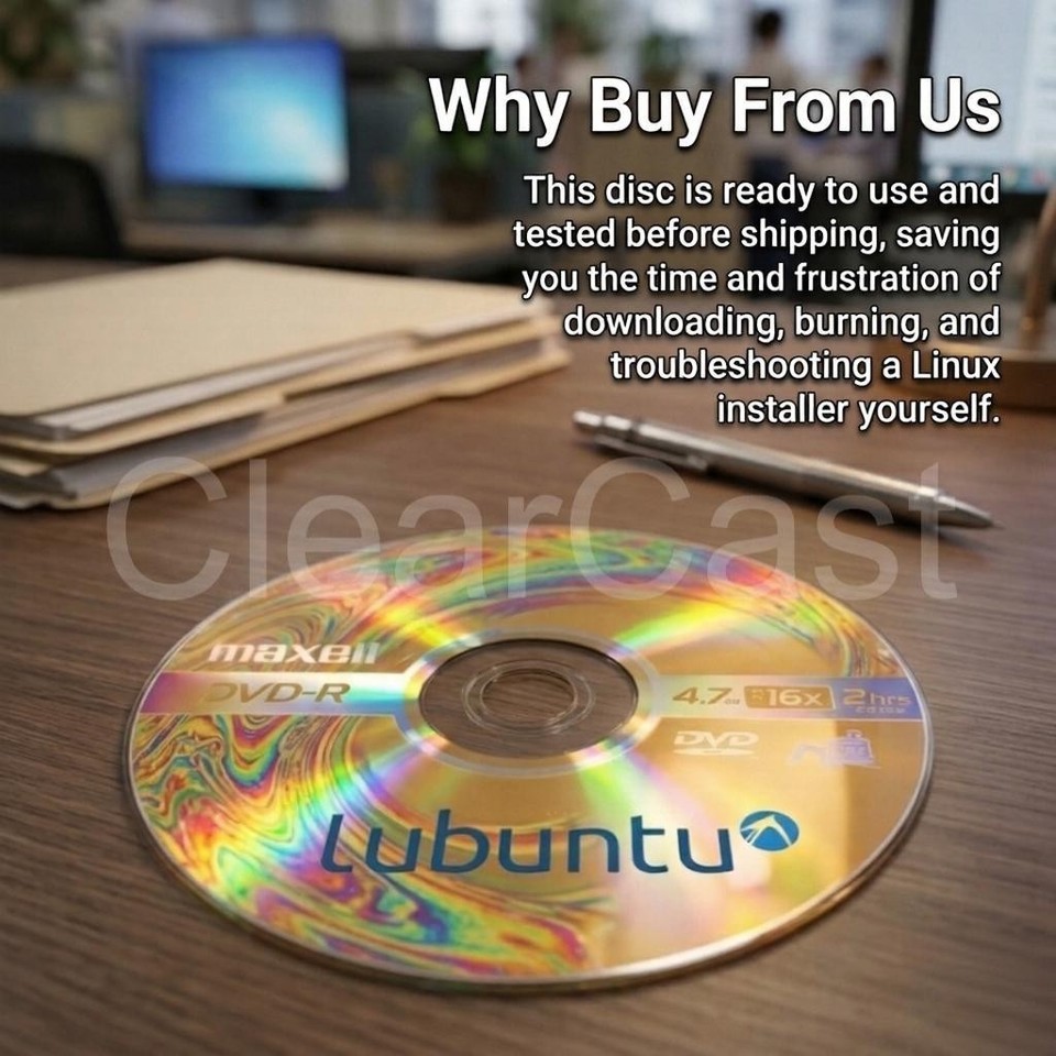 Lubuntu 24.04 LTS Live Linux Boot DVD – Lightweight OS Install & PC ...