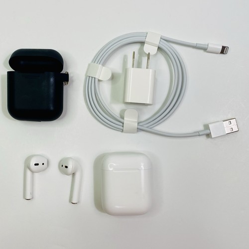 Apple AirPods 1st Gen. Wireless Earbuds w/ Case and Charging Cable ...