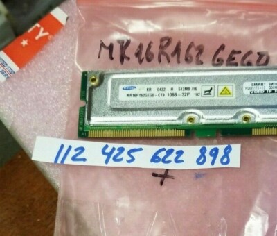 512MB RAMBUS RIMM PC1066-32P 1066MHz 32ns non-ECC 184-Pin RDRAM RIMM ...