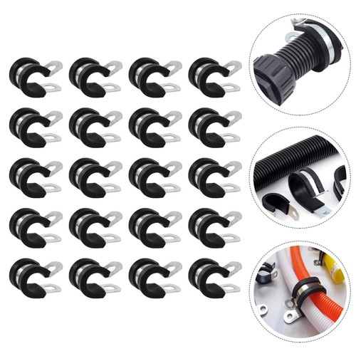 20pcs Rubber Hose Clamp Rubber Wire Clamps Rubber Cushioned Insulated ...