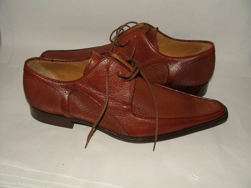 NEW WOB BATTAGLIA OXXFORD SHOES SIZE 7.5 BROWN LEATHER SOLID #505 | eBay