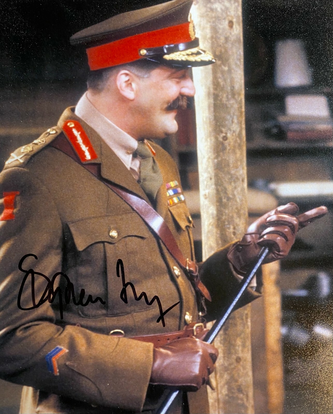 ROWAN ATKINSON & STEPHEN FRY BLACKADDER 4 AUTOGRAPH DISPLAY UACC ...