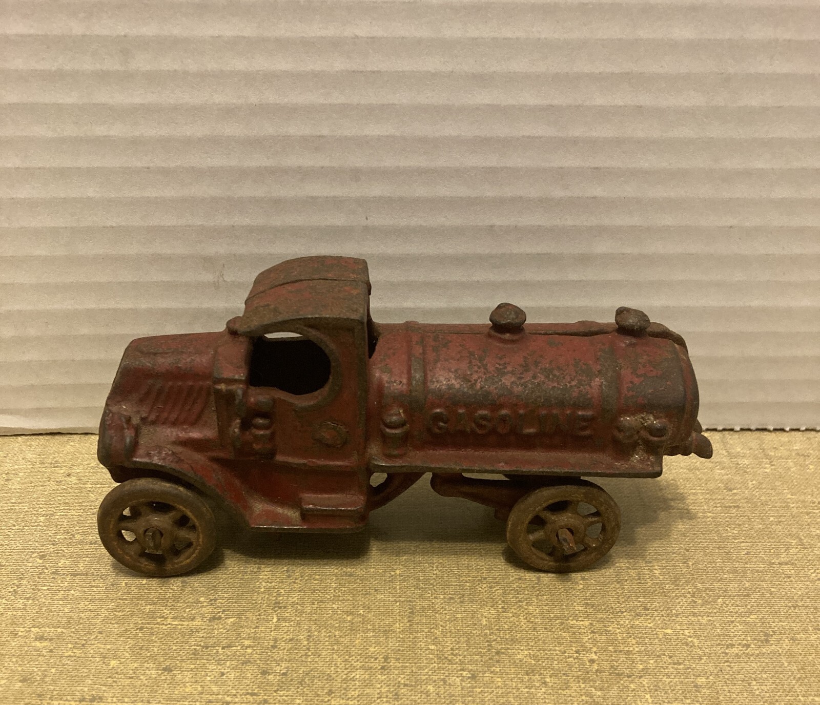 Antique AC Williams Cast Iron Mack Truck C Cab Gasoline Tanker Red 5 ...