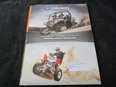 2009 POLARIS ATV SPRING DEALER SALES PROGRAM CATALOG SPEC SHEETS ETC | eBay
